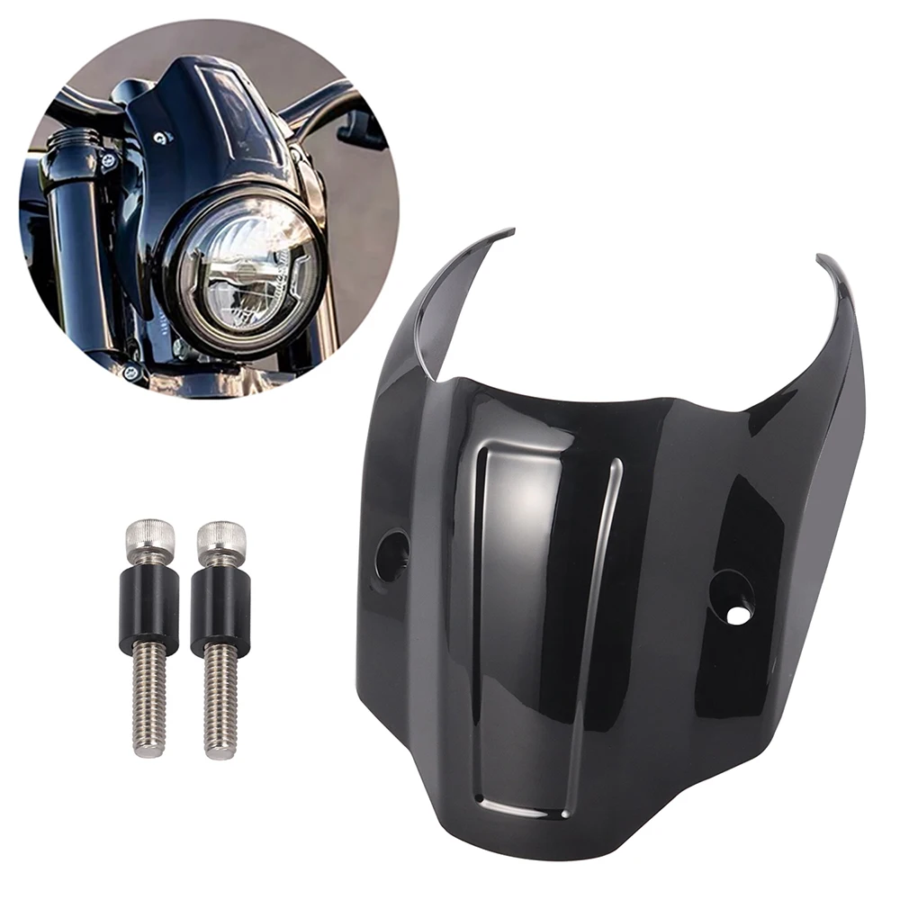 Black Motorcycle Front Mask Headlight Fairing Cover ABS Plastic ...