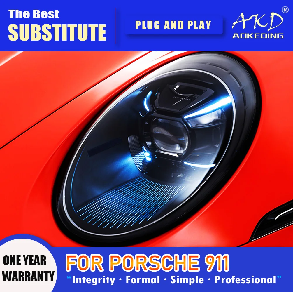 AKD-Head-Lamp-for-Porsche-911-LED-Headlight-2012-2018-Headlights-997 ...