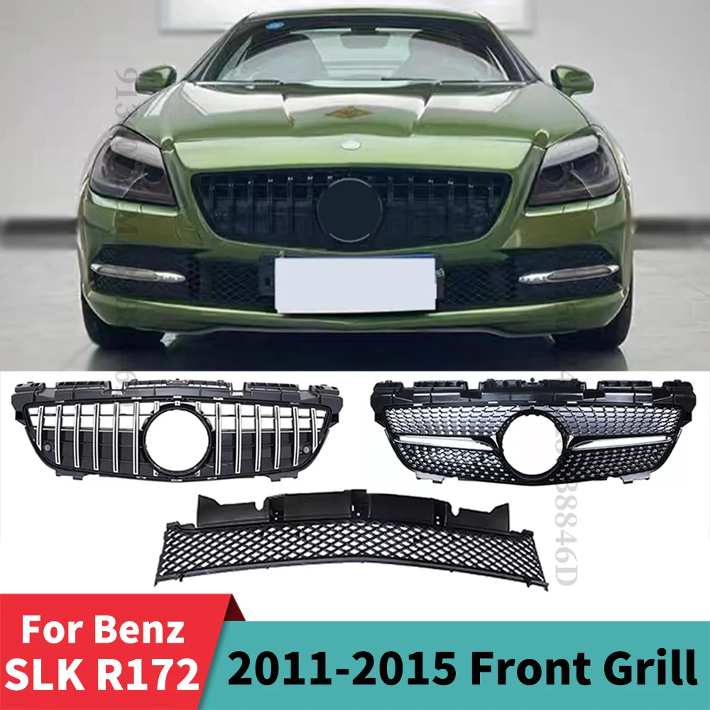 Front-Inlet-Grille-Racing-Hood-Mesh-Bumper-Grill-Grid-For-Mercedes-R172 ...