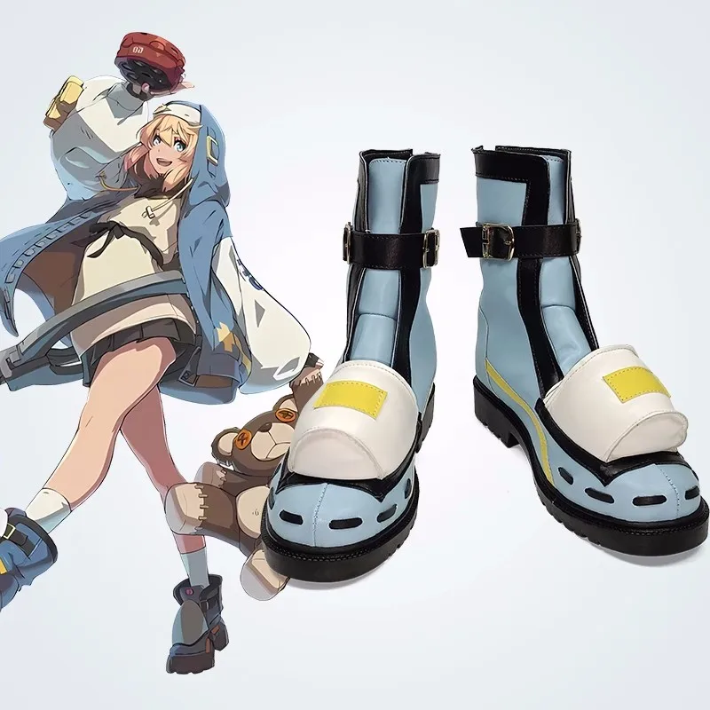 Game GUILTY GEAR STRIVE Cosplay Shoes Bridget PU Leather Boots Halloween Carnival Party Costume ...