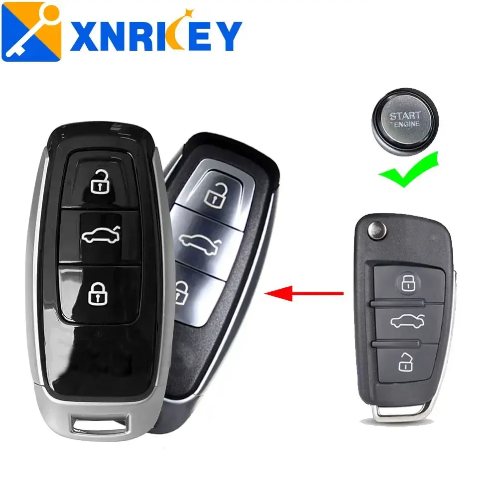 XNRKEY-3-Button-Upgraded-Modified-Smart-Keyless-Remote-Key-Shell-Case ...