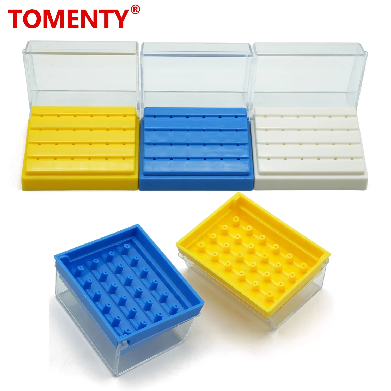 Dental-Bur-Holder-24-Holes-Plastic-Sterilization-Box-Disinfection ...