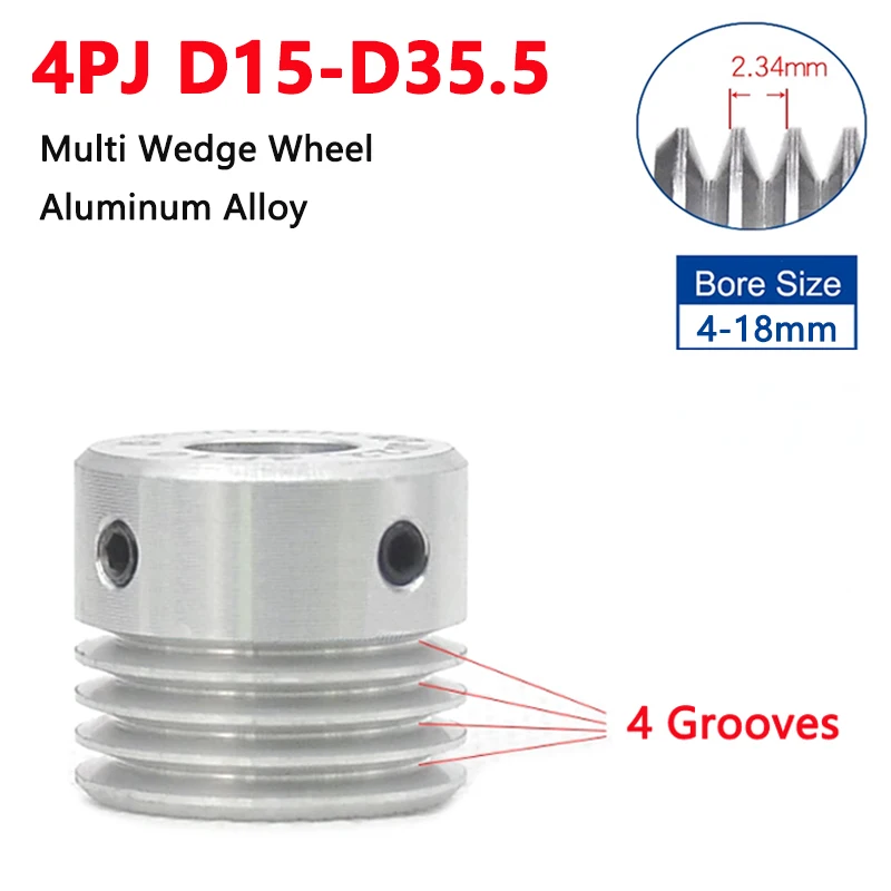 Diameter-15-35-5mm-4PJ-Multi-Wedge-Wheel-PJ-Belt-Pulley-4-Slots-Motor ...