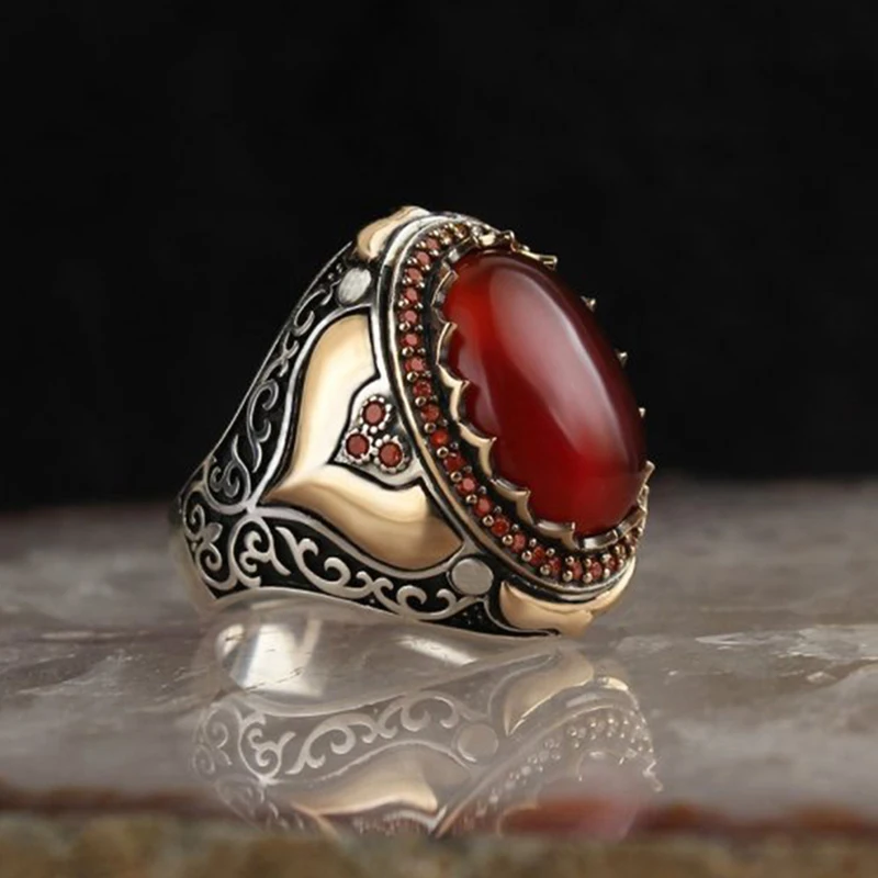 Trendy-Handmade-Middle-East-Arabic-Turkish-Signet-RingS-For-Men-Ancient ...