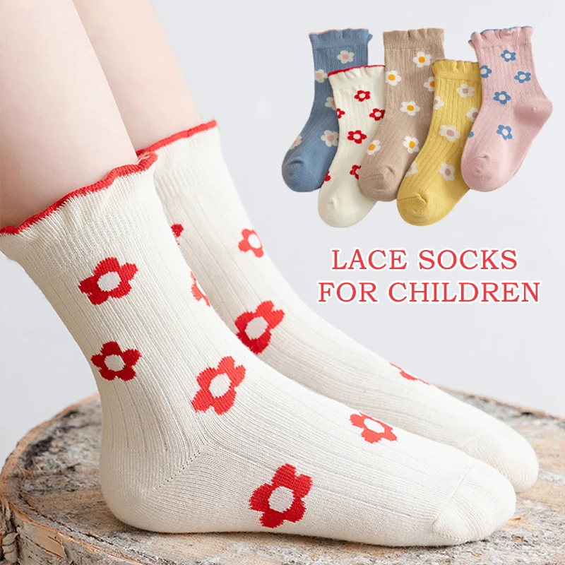 5Pairs-1-16Years-Children-s-Socks-Breathable-Combed-Fabric-High ...