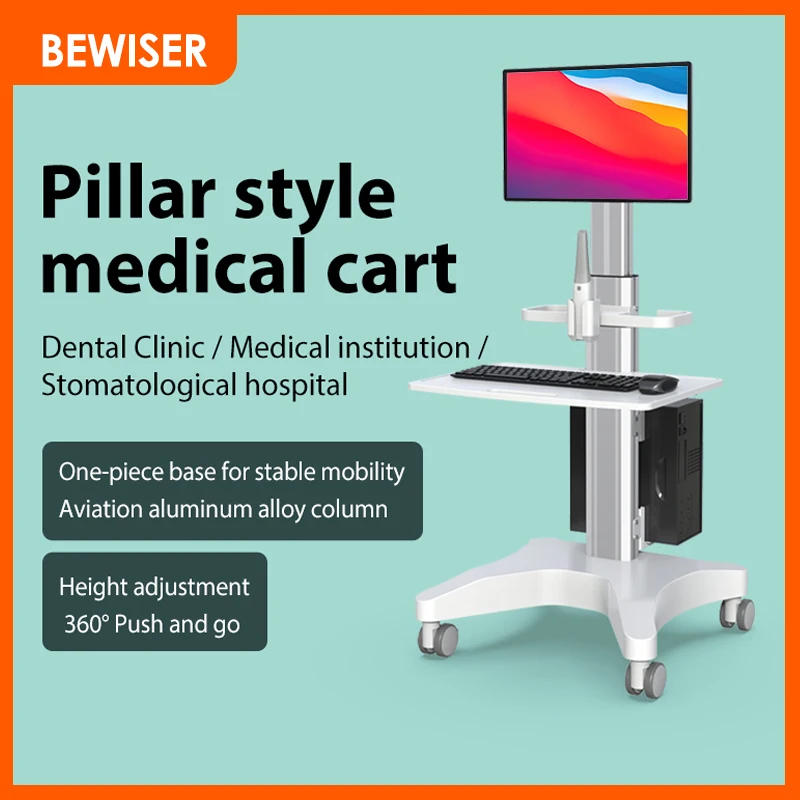 Bewiser-Versatile-Monitor-Stand-Holder-Cart-With-Laptop-Tray-with ...