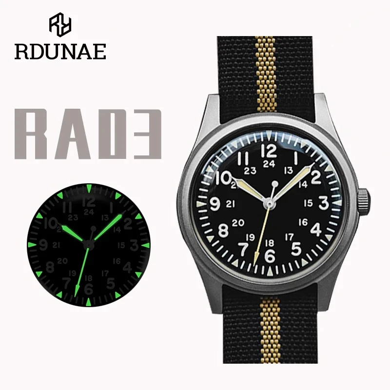 RDUNAE-RA03-G10-34-5mm-Retro-Military-Watch-316L-Stainless-Steel-K1 ...