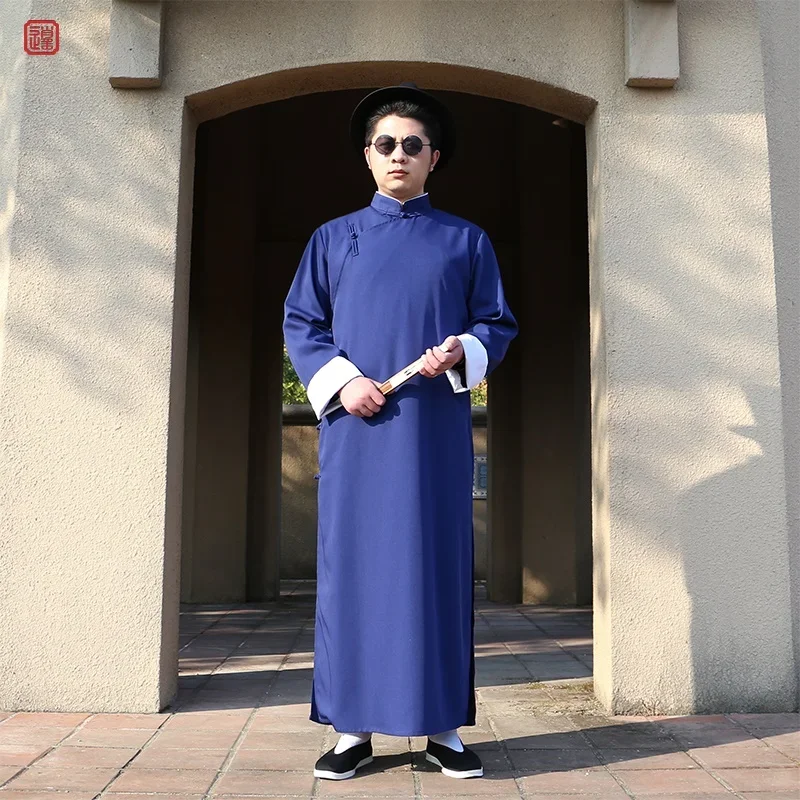 Chinese-Traditional-Costume-For-Men-Long-Robe-Male-Ancient-Tang ...