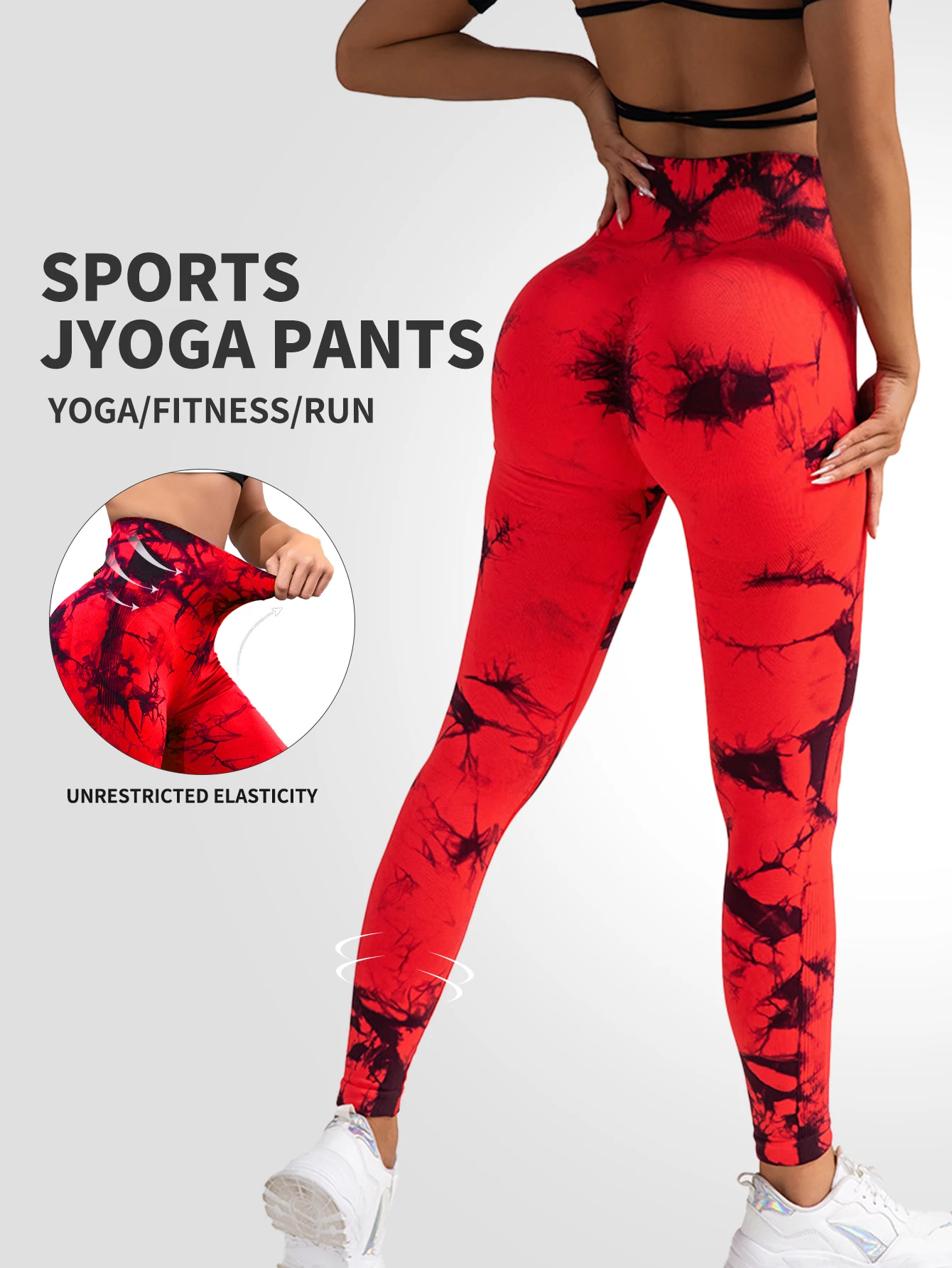 Tie-Dyed-Seamless-High-Waist-Tight-Yoga-Pants-Women-s-Peach-Hip-Lifting ...