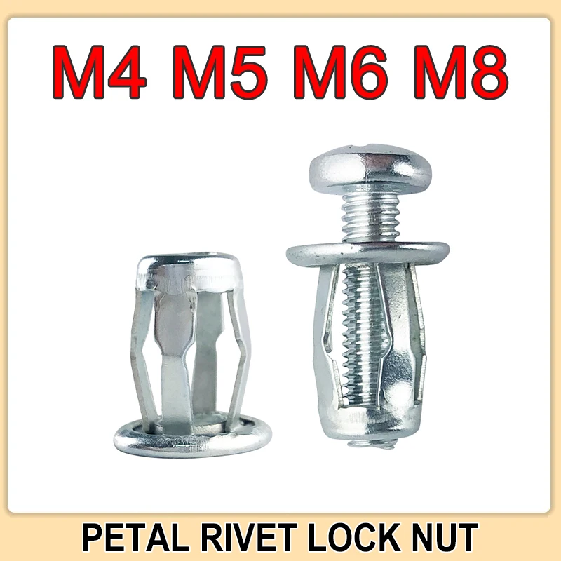 M4 M5 M6 Petal Rivets Lock Nut Bolt Hollow Iron Aluminum Rivet Gun ...