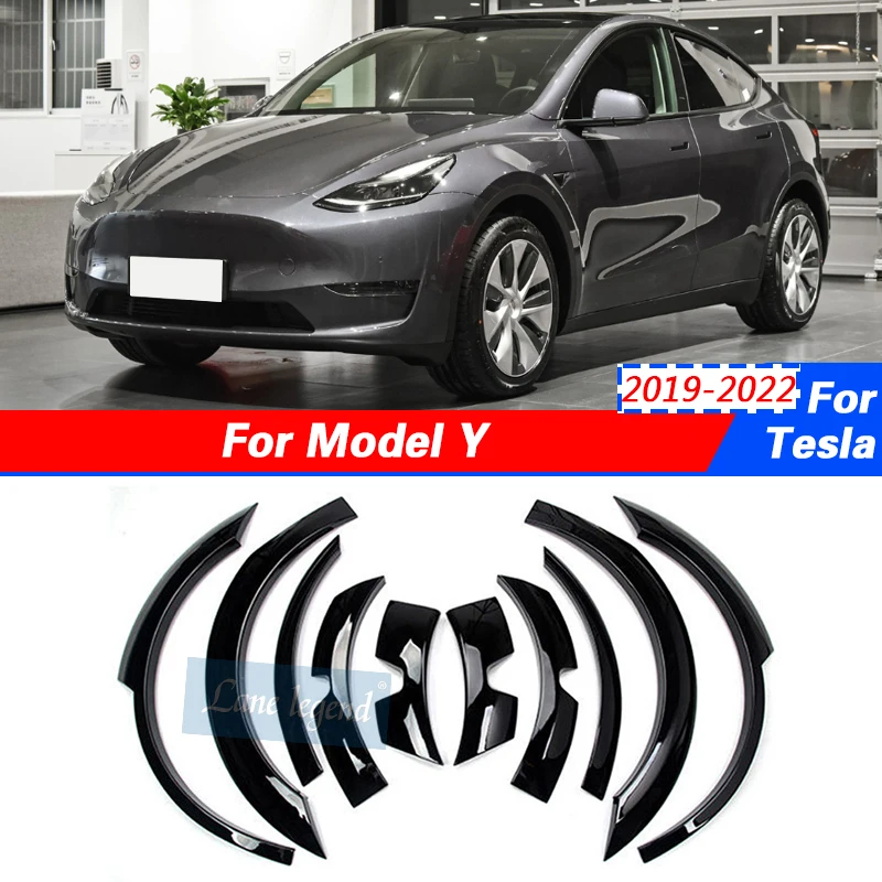For-Tesla-Model-Y-2019-2022-Car-Wide-Body-kit-Fender-Flares-Arch-Wheel ...