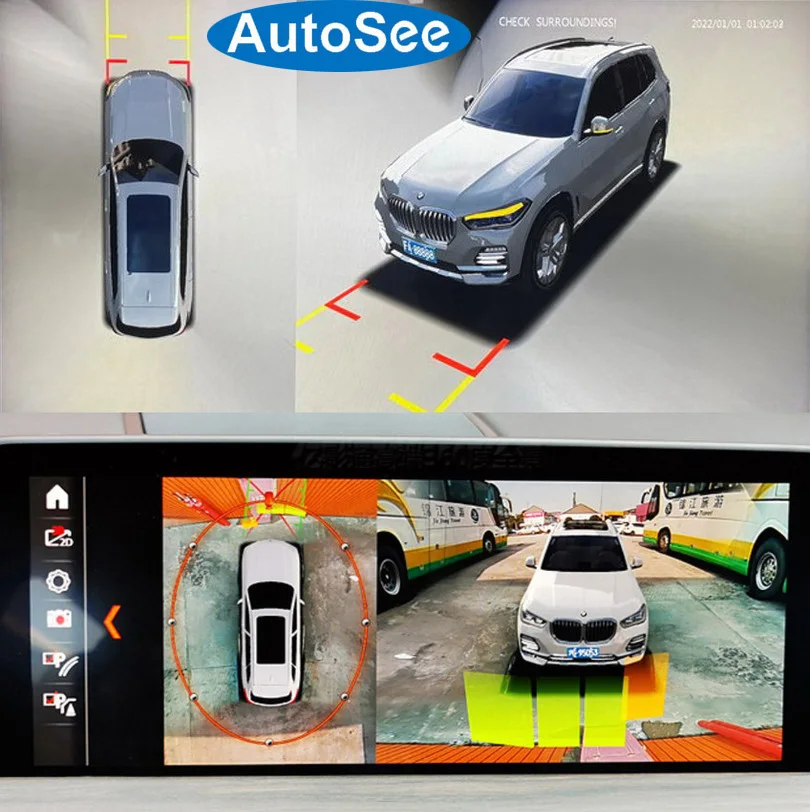 Fit Original Oem Monitor For Bmw X6 X7 Car 360 Degree Camera Birds Eye ...