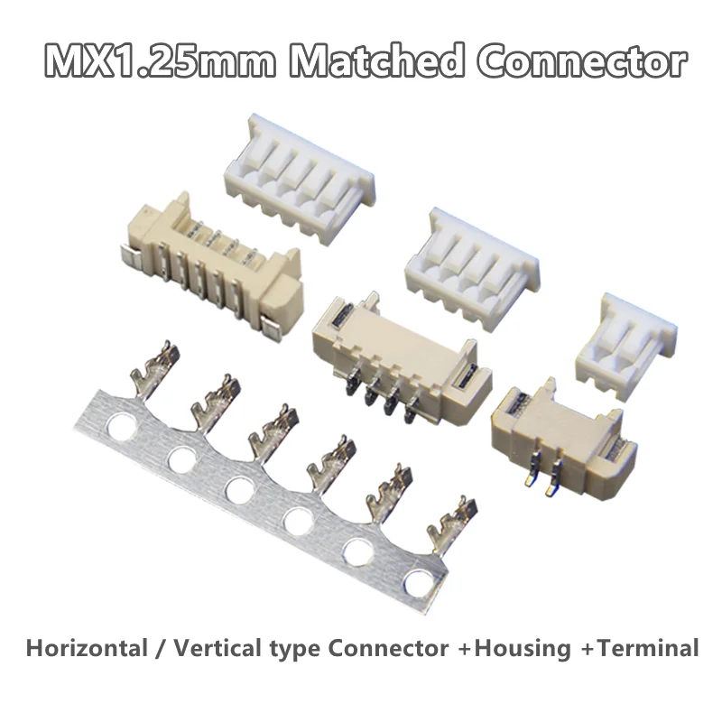 20set JST MX1.25 Horizontal /Vetical Socket + Housing + Terminals ...