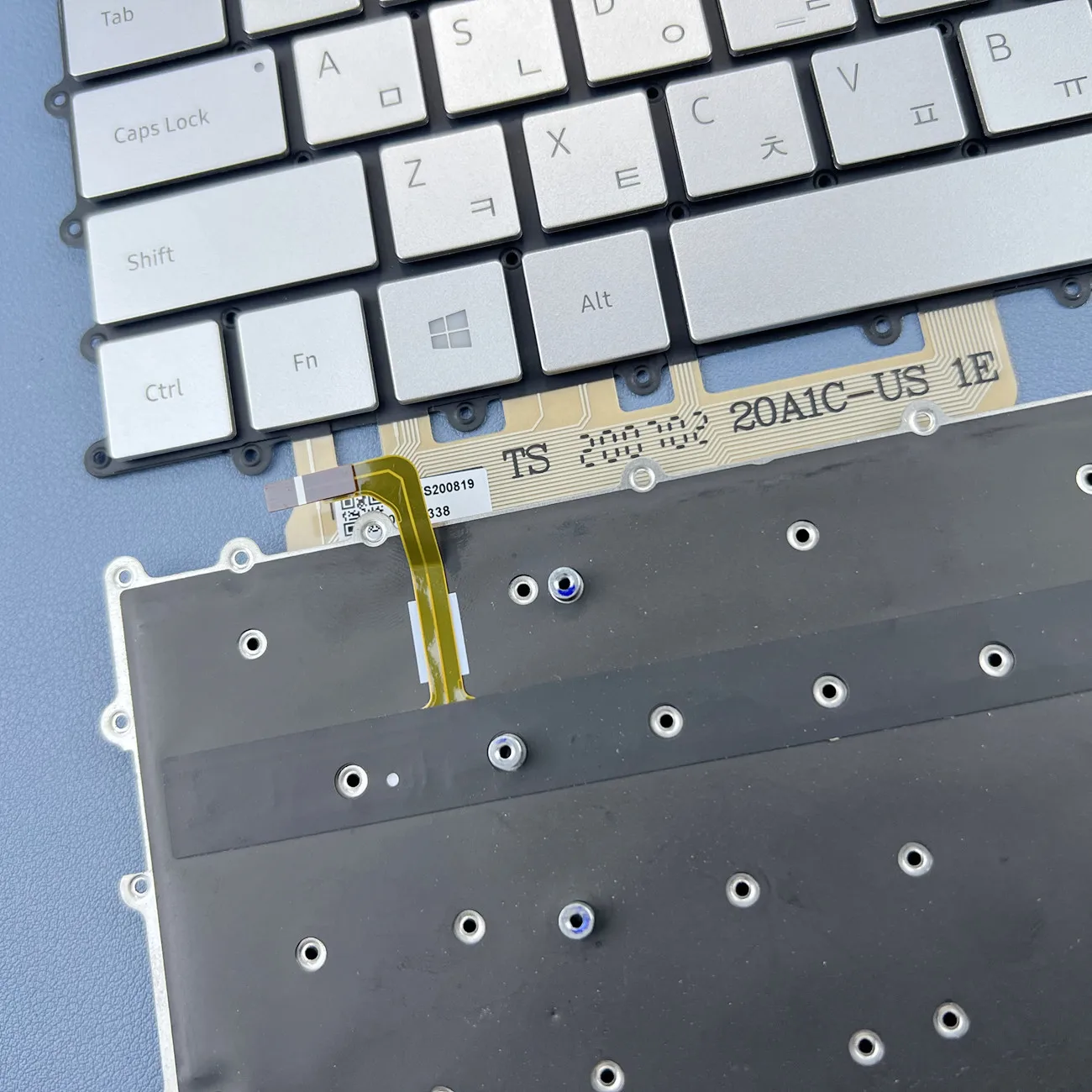 COMOLADO Клавиатура для Samsung Galaxy Book Flex2 Alpha серебристая с ...