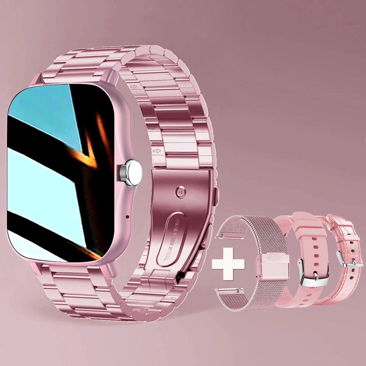 3-Straps-Smart-Watch-Women-Men-Sport-Smartwatch-Bluetooth-Phone-Calls ...