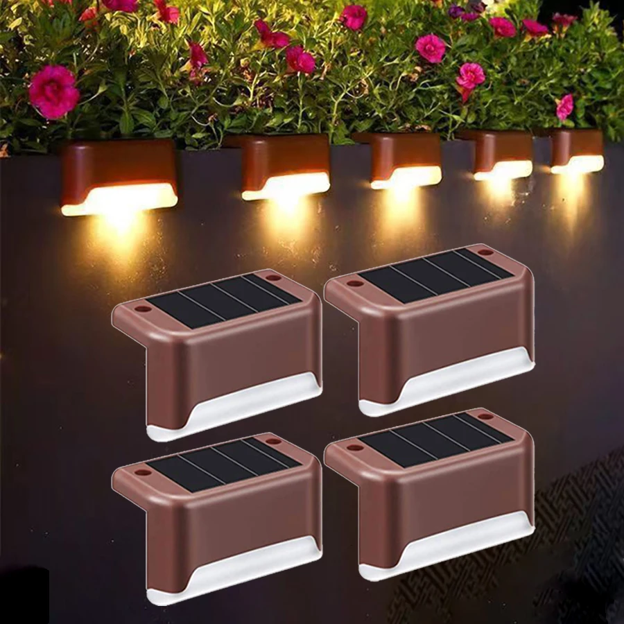 LED-Solar-Deck-Stair-Lights-Outdoor-Solar-Lamp-Waterproof-Step-Fence ...