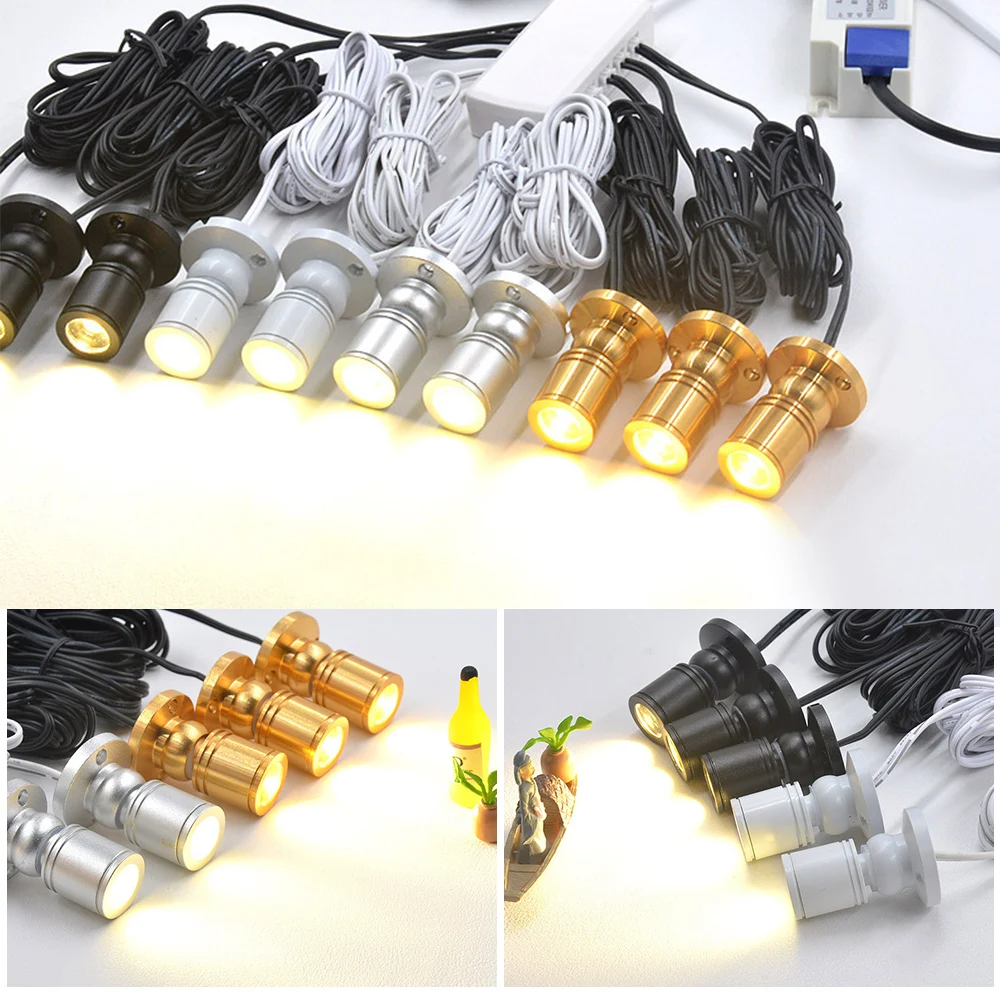 1W mini surface mounted small spotlight LED jewelry showcase kitchen ...