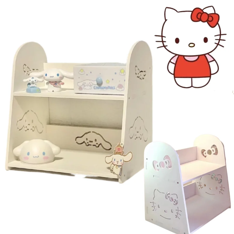 Anime Hellokitty Student Bookshelf Storage Rack Desktop Cartoon Shelves ...