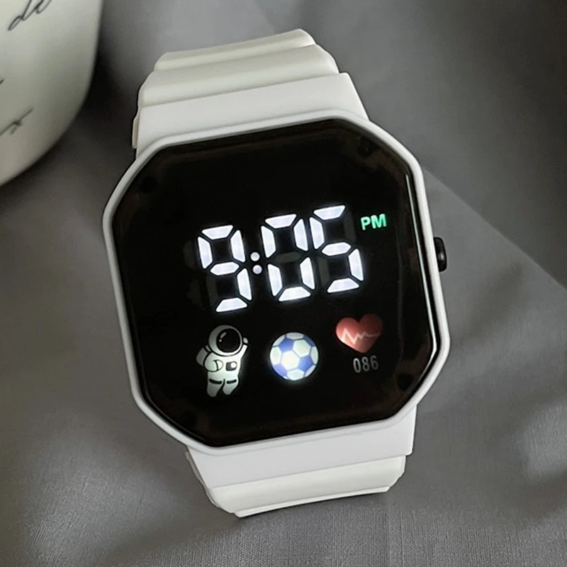 Simple-Smart-LED-Watch-Children-Digital-Wristwatch-Kids-Silicone-Strap ...
