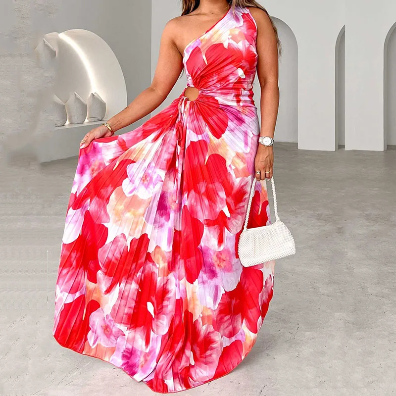 Summer-Sleeveless-Slim-Long-Club-Dress-Sexy-Pattern-Print-Diagonal ...