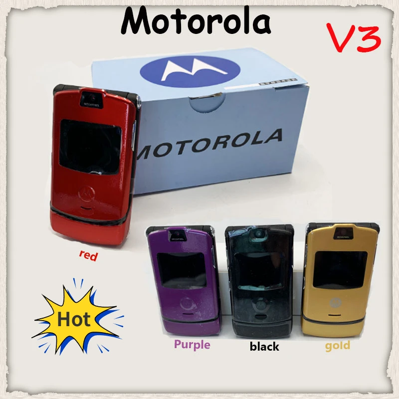 RAZR-V3-Motorola-Original-Unlocked-Flip-Bluetooth-Phone-Dual-Display ...