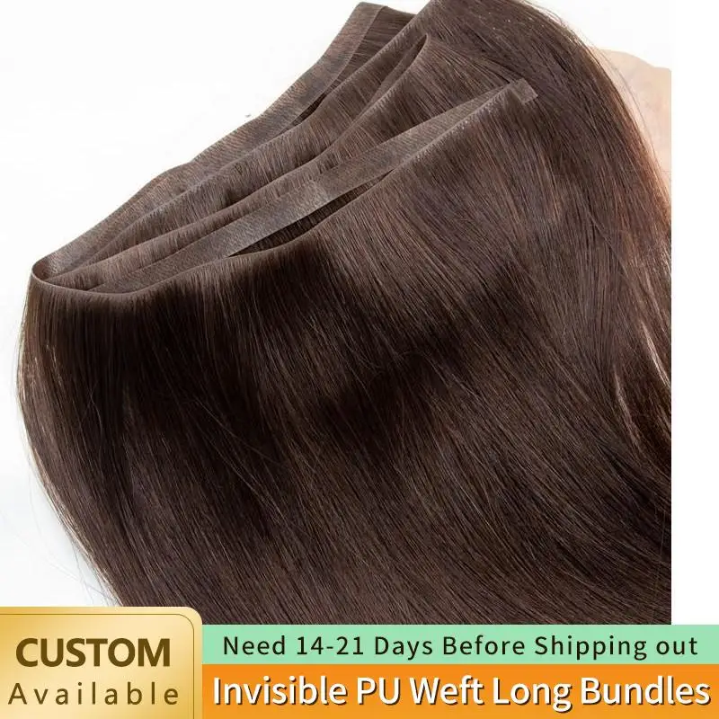 Injected-Tape-In-Hair-Extensions-Invisible-Long-Tape-PU-Weft-Human-Hair ...