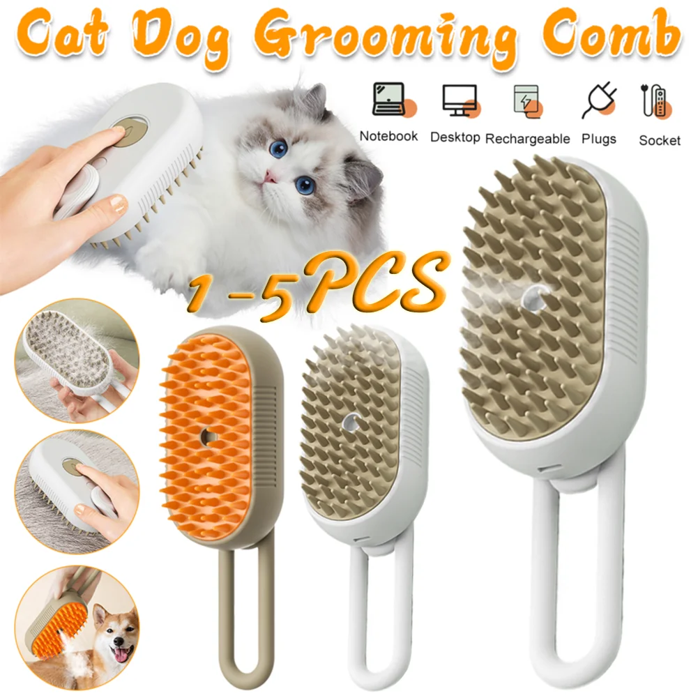 Escova-de-vapor-el-trica-para-gato-Pet-Bath-Massage-Comb-Kitten ...