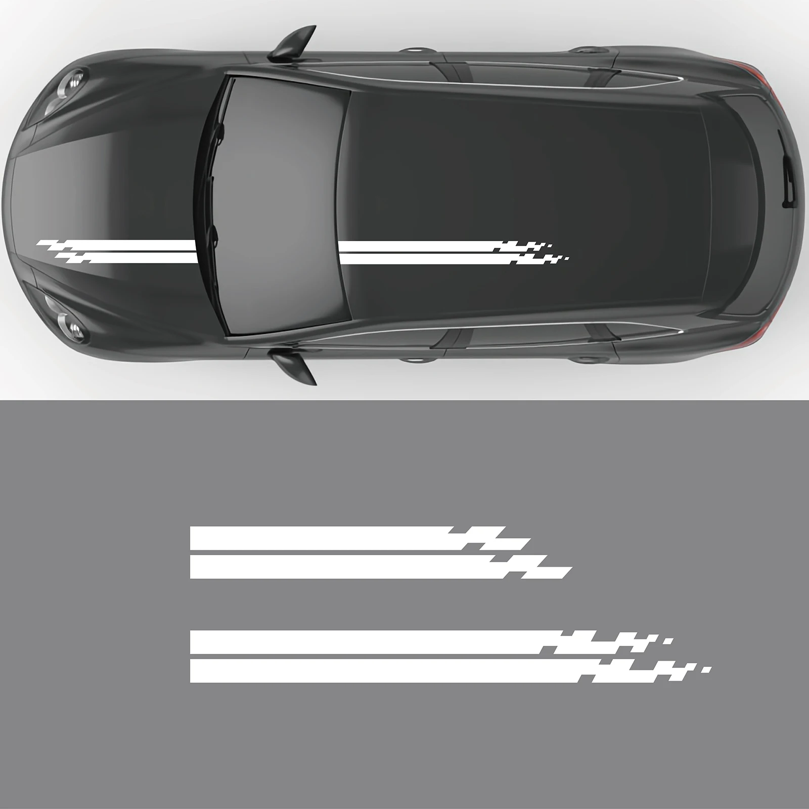 Car-Hood-Sticker-Engine-Cover-Bonnet-Stripes-Roof-Rear-Tail-Trunk-Body ...