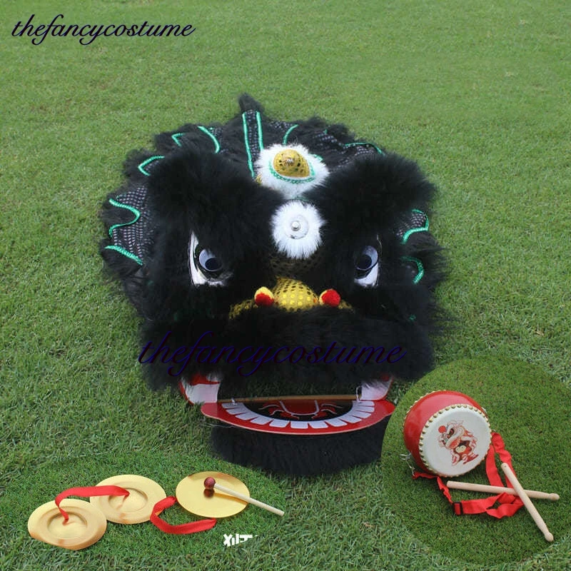 Kid Outfit Royal 12 inch Chinese Culture Lion Dance Gong Drum 3-5 ages ...