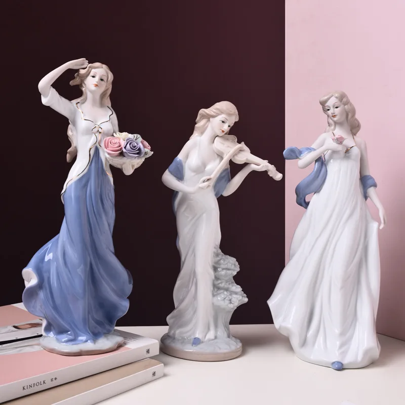 New-European-and-American-Ceramic-Beauty-Figurines-Home-Decoration ...
