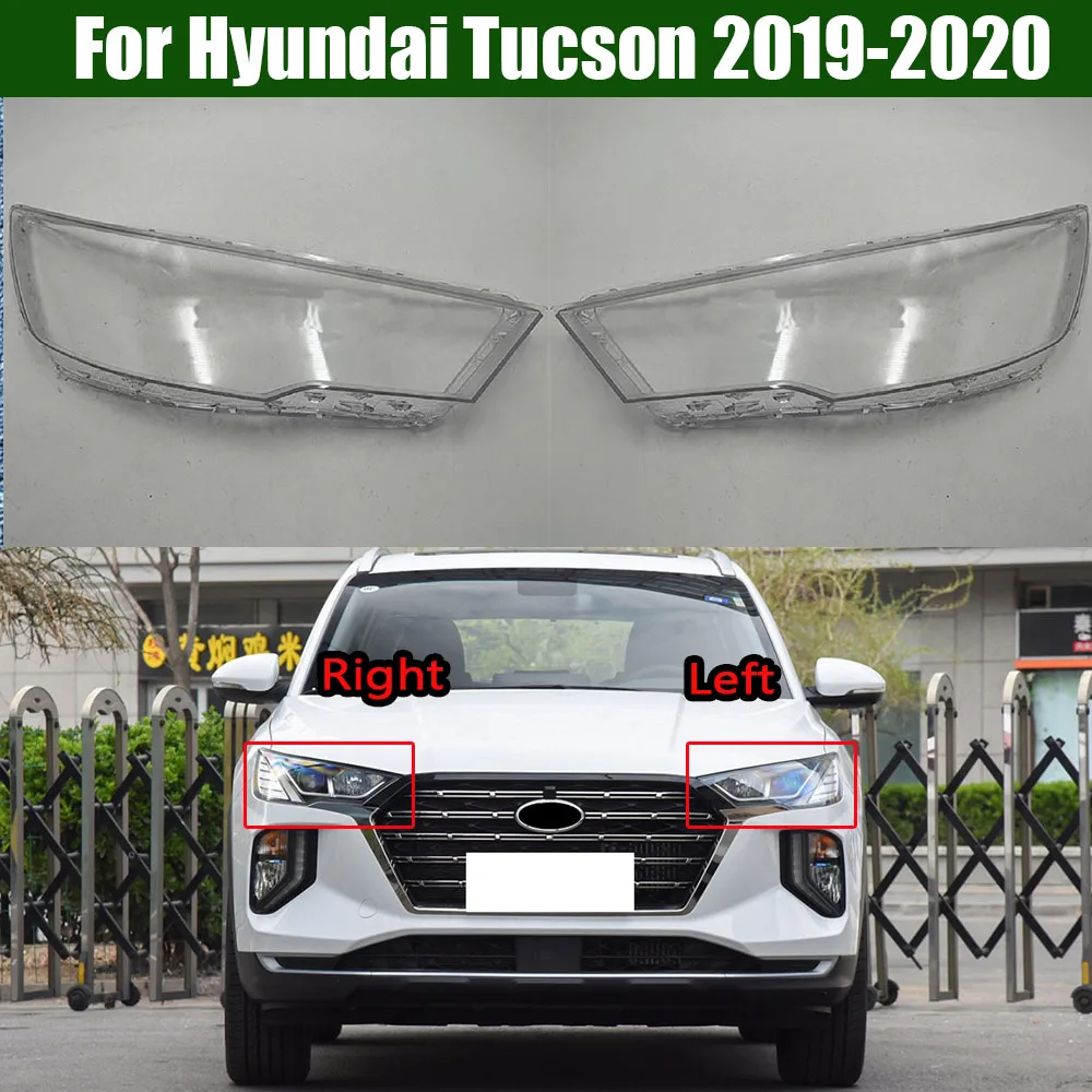 For-Hyundai-Tucson-2019-2020-Car-Front-Headlight-Lens-Cover-Auto-Shell ...