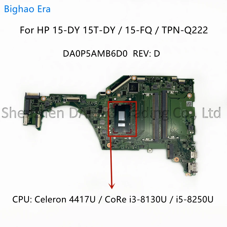 For Hp 15s-fq 15-dy 15t-dy Tpn-q222 Laptop Motherboard Da0p5amb6d0 With ...