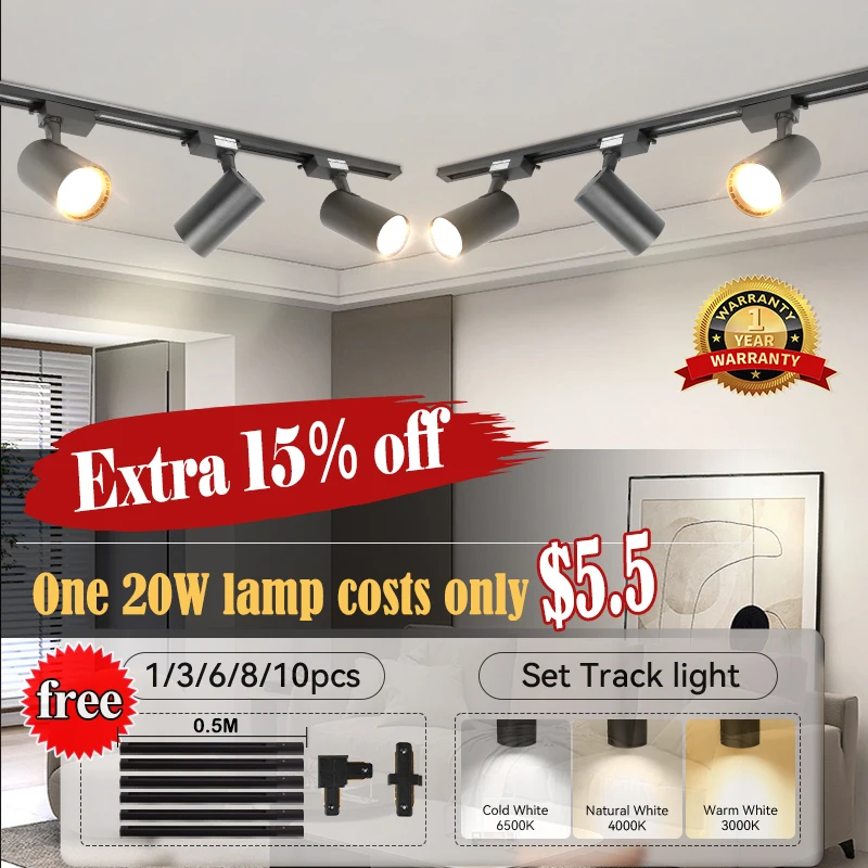 Led-Track-Light-Whole-Set-Ceiling-Track-Lamp-220V-Rail-Lighting-System ...