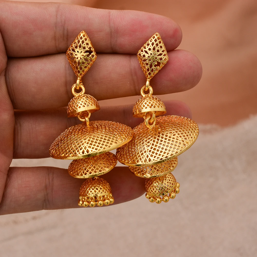 Luxury-Dubai-Arab-Africa-Gold-Color-Earrings-For-Women-Girljewelries ...