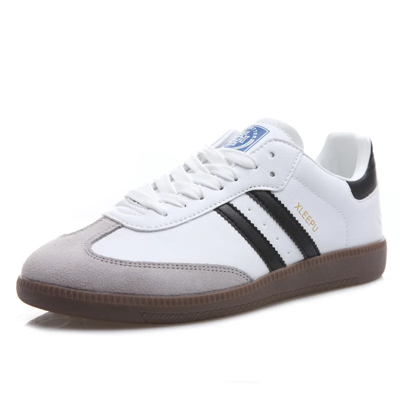 New-German-Training-Shoes-2024-Spring-Genuine-Leather-Two-Bar-Flat-Sole ...