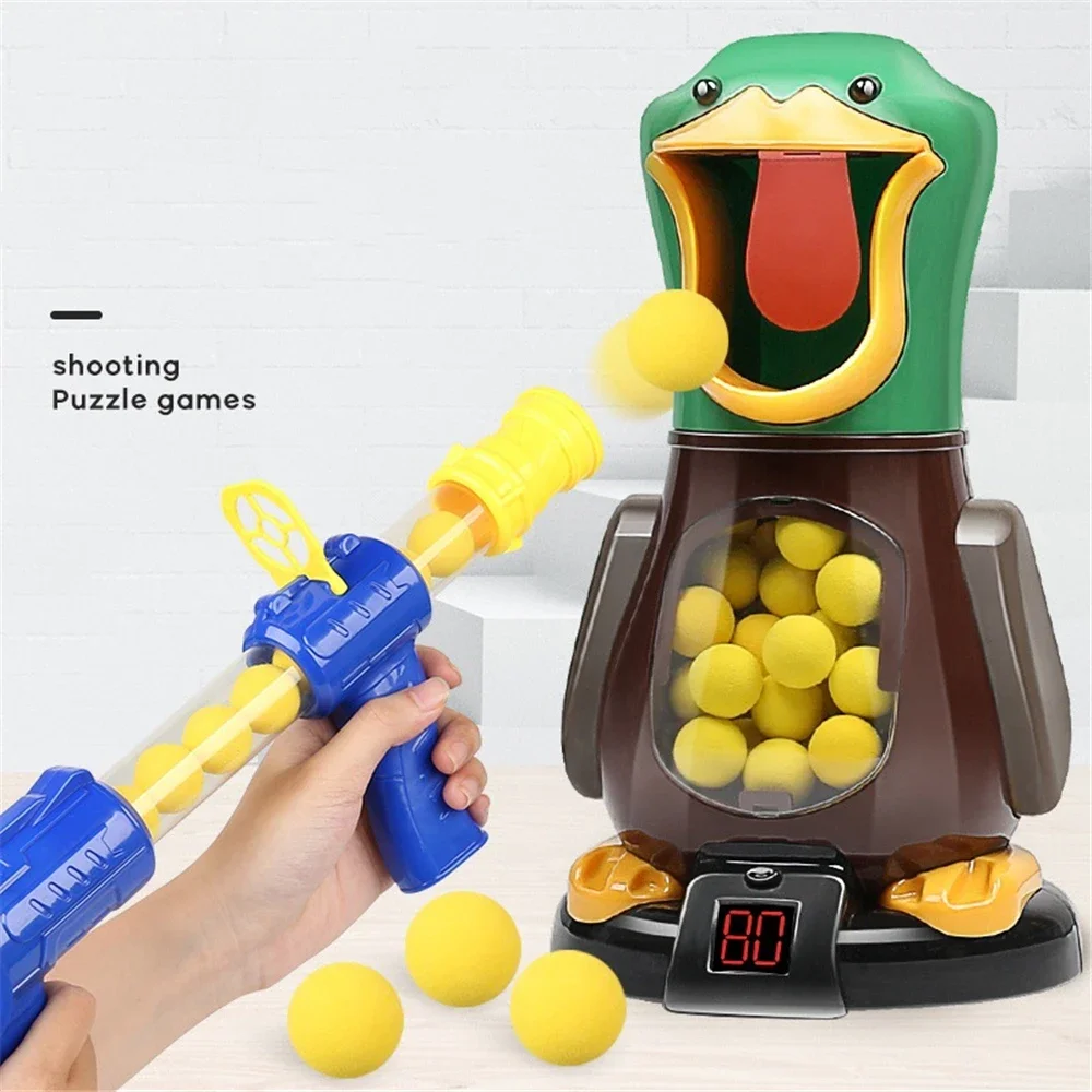 Shooting-Duck-Toys-Air-powered-Gun-Soft-Bullet-Ball-Scoring-Battle ...