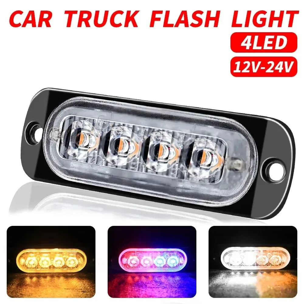 Flasher Truck light 4LED Strobe Warning lamp pilot lamp lorry Car SUV ...