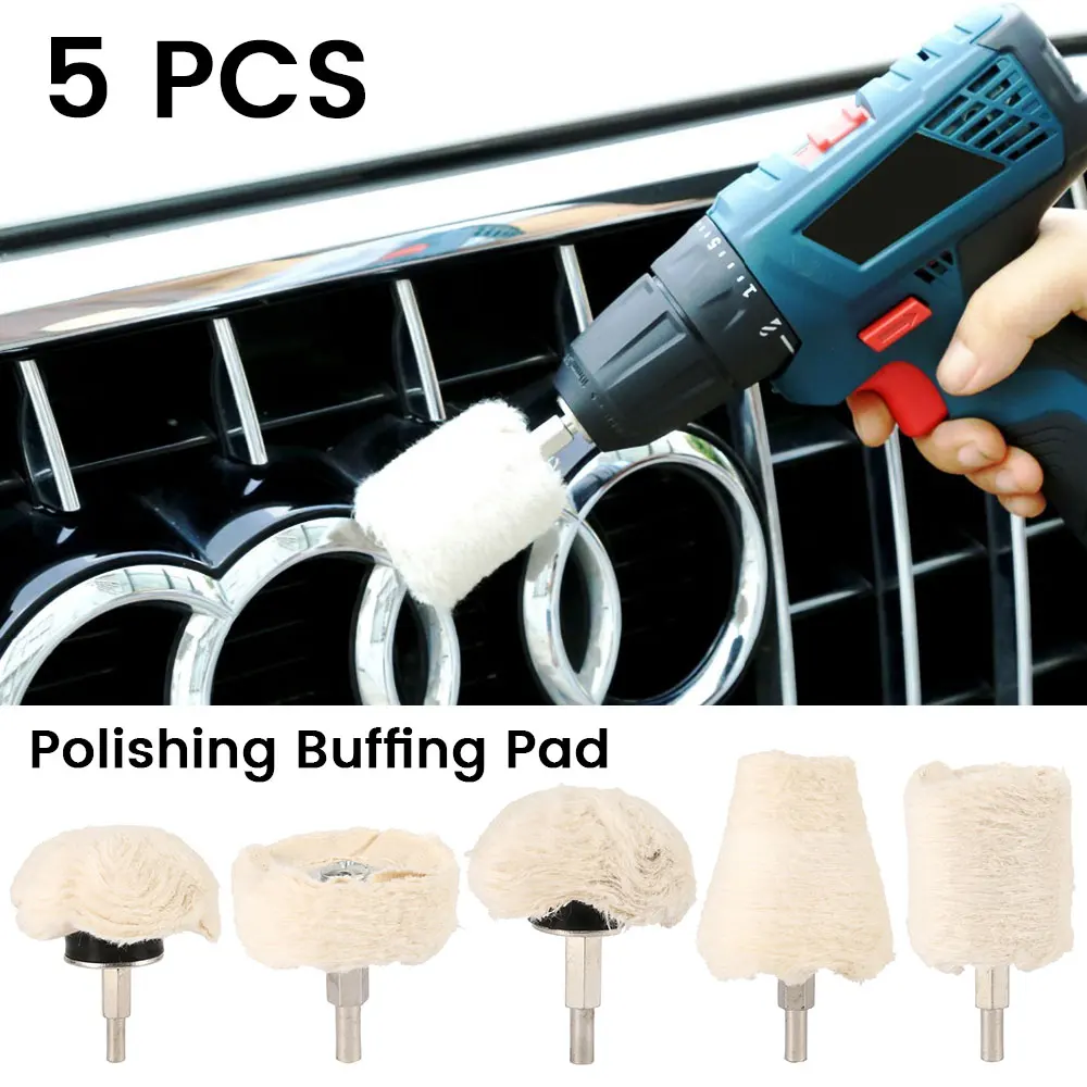 4-5pcs-Car-Polishing-Cone-Buffing-cloth-wheel-Pad-Auto-Waxing-Wool ...