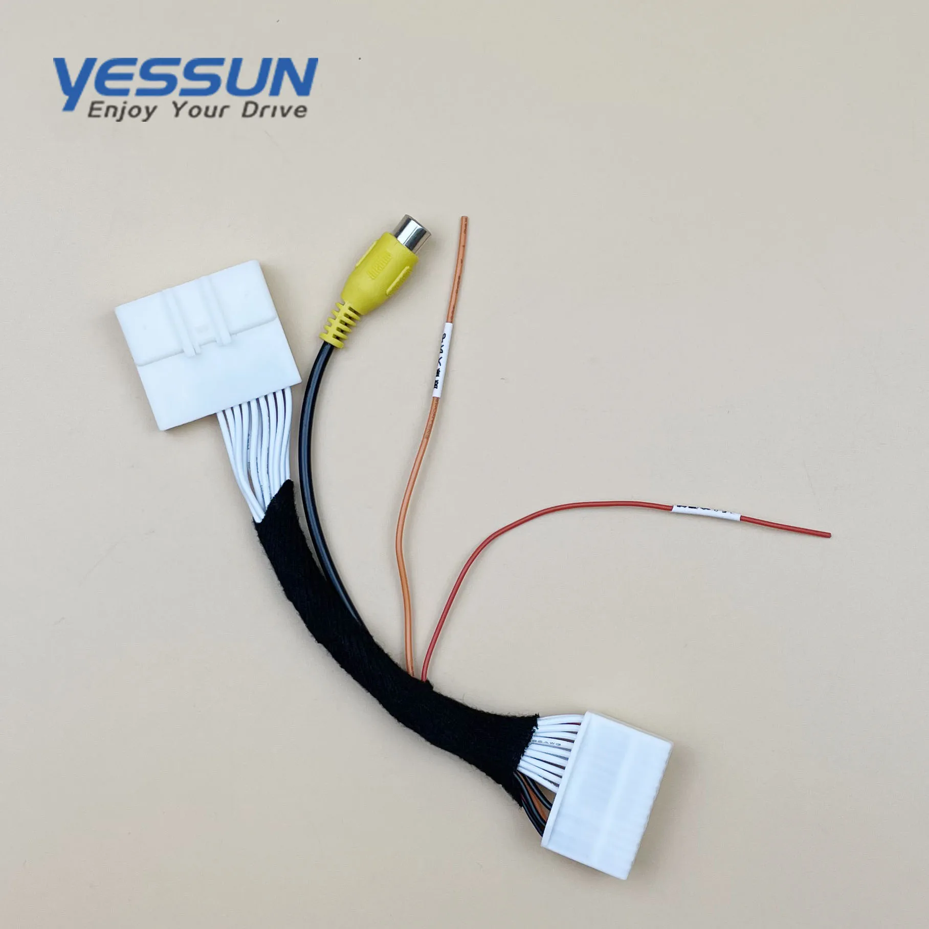 28Pin-Original-Video-Input-Reverse-Camera-RCA-Adapter-harness-Cable-For ...