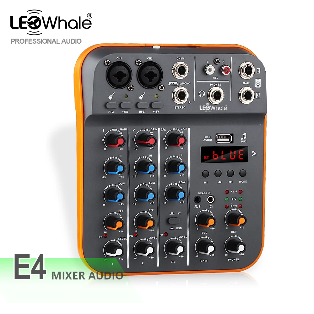 Mini-4-Channel-Audio-Interface-DJ-Console-Mixer-With-Bluetooth-USB ...