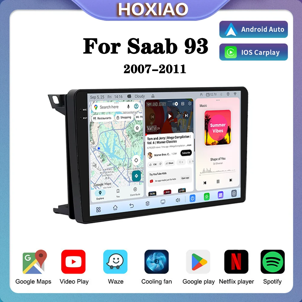 TS20 UIS7870 2K Android 15 Car Radio For Saab 93 2007-2011 wireless ...
