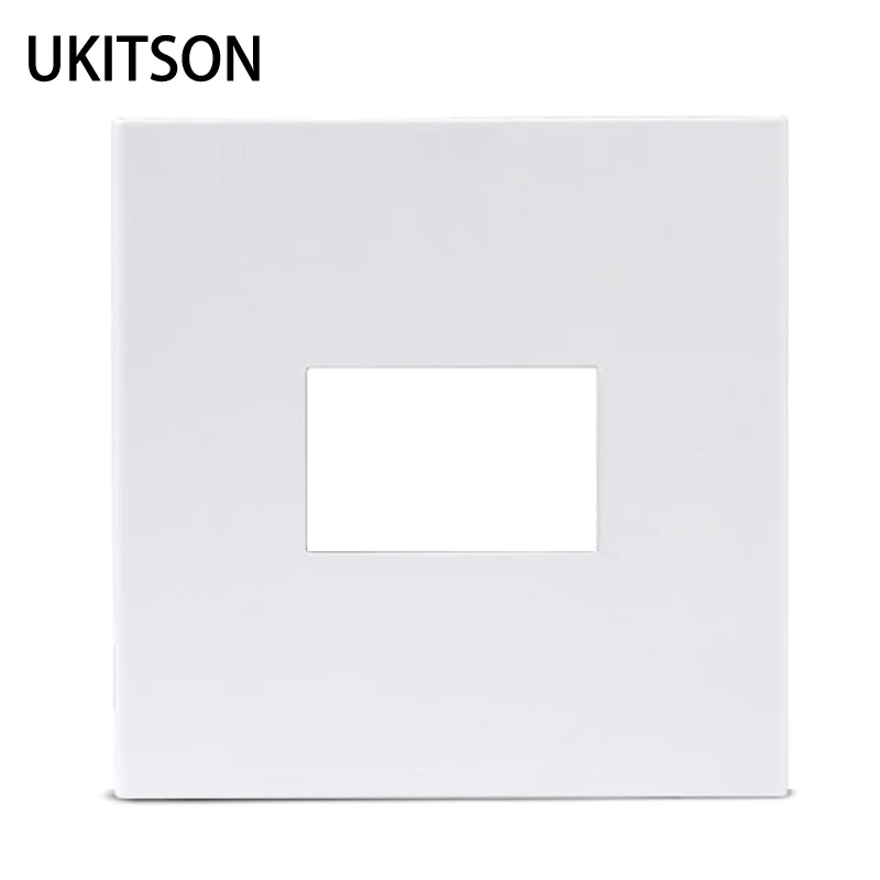 White Color Empty Wall Outlet Suit For 1 Slot Socket 23x36mm Blank Wall ...