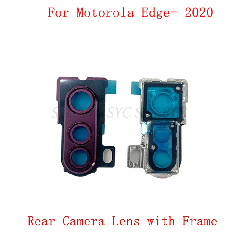 Back-Rear-Camera-Lens-Glass-with-Frame-Holder-For-Motorola-Moto-Edge ...