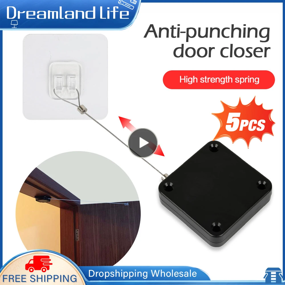 Automatic-Sensor-Door-Closer-Punch-free-Adjustable-Surface-Door-Stopper ...