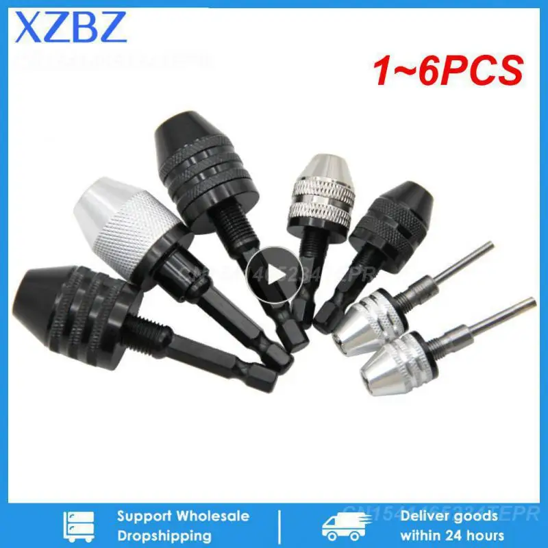 1-6PCS-Drill-Chuck-Keyless-Screwdriver-Impact-Driver-Adaptor-Electric ...