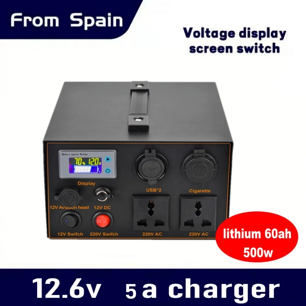 500W-220V-60ah-Rechargeable-battery-Lithium-battery-pack-power-220V ...