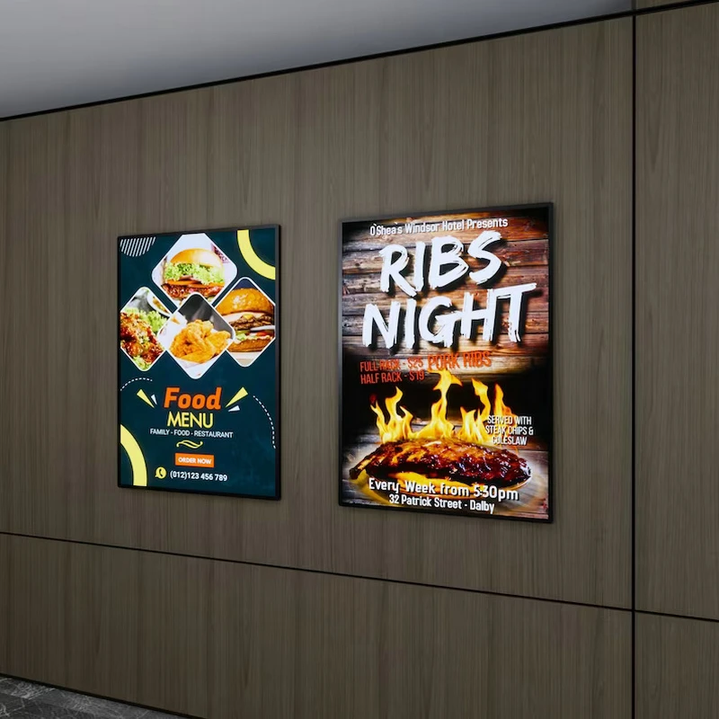Ultrathin-LED-Light-Box-Lighted-Menu-Board-Exchangeable-LED-Poster ...