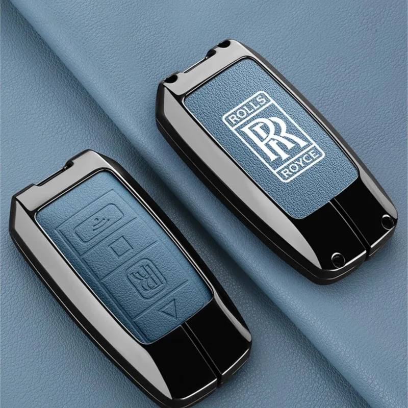 Leather Car Smart Remote Key Case Cover Protector Shell For Rolls-Royce ...
