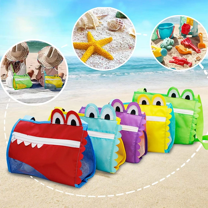 Kids-Beach-Bag-Children-s-Small-Crocodile-Diagonal-Bag-Mesh-Bag-Sea ...