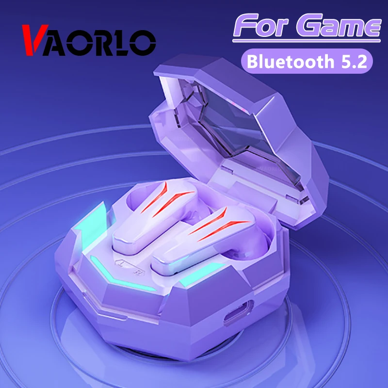 VAORLO Écouteurs Intra Auriculaires Bluetooth 5.2 Violets avec Annulation de Bruit, Casque ...